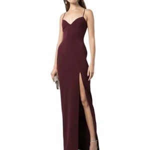 JAYGODFREY | Dresses | Jay Godfrey Harrah Dress Long Gown Sleek Slit In ...